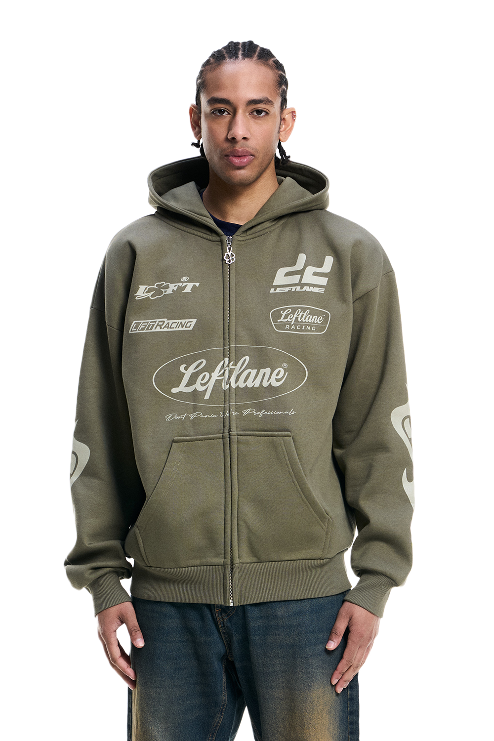 Racing Zipper Shadow Green